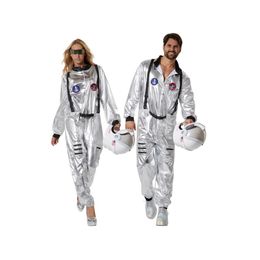 TecTake Astronaut Futuristischer Look: Silberner Overall f&uuml;r eine galaktische Optik., | Gr.: M