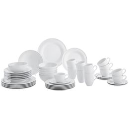 Seltmann Weiden Kombiservice Beat, Wei&szlig;, Keramik, 42-teilig, 260 ml,260 ml,350 ml,770 ml, Essen & Trinken, Geschirr, Geschirr-Sets, Kombiservice