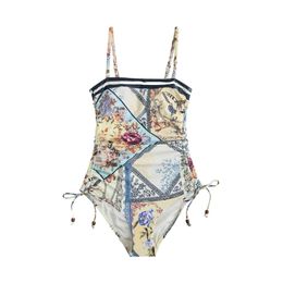 next Badeanzug Damen Gr&ouml;&szlig;e XL navy / hellblau / hellgelb / orange