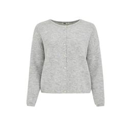 WE Fashion Strickjacke Damen Gr&ouml;&szlig;e 4XL hellgrau