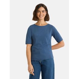 LIEBLINGSST&Uuml;CK LIEBLINGSST&Uuml;CK Damen Rundhalsshirt "CandiceEP", blau, Gr. L, clean, unifarben, Jersey, Obermaterial: 95% Baumwolle, 5% Elasthan, Shirts, mit