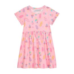 DANAMADE M&auml;dchen Jerseykleid "DANAMADE Dresses DPAULA", rosa, Gr. 122, 95% Baumwolle, 5% Elasthan, Kleider