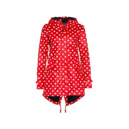 BMS Regenmantel "SoftSkin" in Rot mit Punkten | Gr.: 42