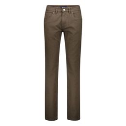 Atelier GARDEUR Herren Stoffhose "BILL", braun, Gr. 33, uni, Obermaterial: 97% Baumwolle CO. 3% Elasthan EL., Hosen, Modern Fit & Black Weft Look