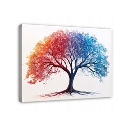WALLARENA Leinwandbild Baum in Blau | Gr.: 40 x 30 cm