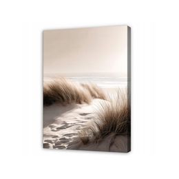 WALLARENA Leinwandbild Strand in Beige | Gr.: 40 x 30 cm