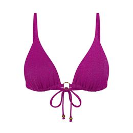 Triumph Damen Triangel-Bikini-Top "Summer Sunset N", pink, Gr. 36, Glitzergarne;Microfaser, Obermaterial: 70% Polyamid, 16% metallisierte Fasern, 14%