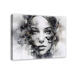 WALLARENA Wandbild Frau in Grau | Gr.: 70 x 100 cm