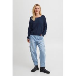 Pulz PZSARA ONeck Box Pullover Loose fit in Dark Sapphire | Gr.: XL