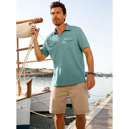 Marco Donati Herren Kurzarmshirt "Kurzarm-Poloshirt", gr&uuml;n, Gr. 48, unifarben, 100% Baumwolle, Shirts