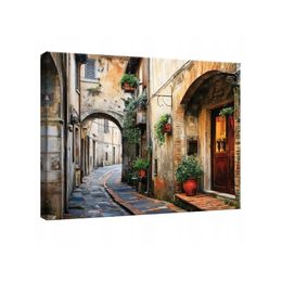 WALLARENA Leinwandbild Stadt in Beige | Gr.: 40 x 30 cm
