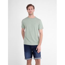 Lerros Herren T-Shirt, gr&uuml;n, Gr. XL, bestickt, unifarben, Single Jersey, Obermaterial: 100% Baumwolle, Shirts, mit Logo-Stickerei