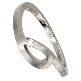 Jobo Damen Diamantring "Platinring", 50, SI = kleine Einschl&uuml;sse, Diamanten Platin 950, silber, Diamanten, Platin 950, Fingerringe, 950 Platin mit
