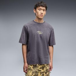 Puma T-Shirt "Graphic T-Shirt Erwachsene"inky depths gray, Gr. XXL, Obermaterial: 100% Baumwolle. Rippe: 30% Polyester, 70% Baumwolle, Shirts