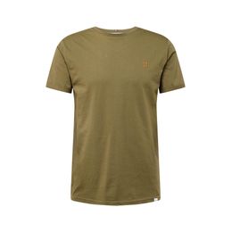Les Deux T-Shirt 'N&oslash;rregaard' Herren Gr&ouml;&szlig;e XXL oliv / orange