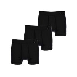 Ammann Herren Retro Pants "3er Pack Hose kurz mit Eingriff Day Classic / Jeans Feinripp", Gr. 7, grau, Obermaterial: 75% Baumwolle CO. 25% Polyester