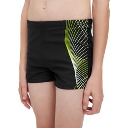 McKINLEY Jungen Badehose "JU.-BADEHOSE NORM TRUNKS B", schwarz, Gr. 128, unifarben, Web, Polyamid, Badehosen, elastisches Material, mit elastischem