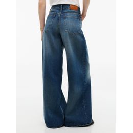 Tommy Hilfiger Damen Weite Jeans "DNM NEW DOREEN 70'S WIDE LEG HW", blau, Gr. 34, unifarben, Denim/Jeans, Obermaterial: 100% Baumwolle, Jeans,