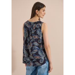 Cecil Damen Blusentopuniversal blau, Gr. S, Paisley, Stoff, 100% Viskose, Blusen, aus softer Viskose