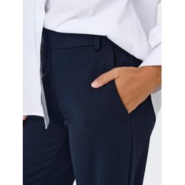 Only Damen Anzughose "ONLPOPTRASH LIFE MW STRAIGHT PANT PNT"night sky, Gr. S, unifarben, Milano Rib, Obermaterial: 63% Viskose, 32% Nylon, 5%