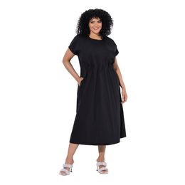 Ulla Popken Midikleid in schwarz | Gr.: 54-56