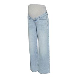 V&eacute;ro Moda Vero Moda Umstandsjeans mit weitem Bein in Light Blue Denim | Gr.: W28/L32