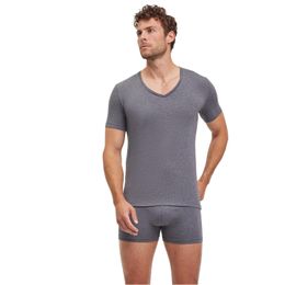 Falke Herren T-Shirt "Daily Comfort", Gr. XLdunkelgrau, heather, Single Jersey, Obermaterial: 96% Baumwolle, 4% Elasthan, Shirts, tiefer