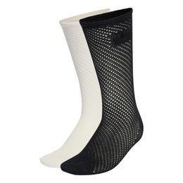 adidas originals Socken 'CROCHET CREW 2 PAIRS' Damen Gr&ouml;&szlig;e 43/45 schwarz / wei&szlig;