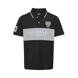 VINSON Herren Kurzarmhemd "VINSON Polo VMRory", schwarz-wei&szlig;, Gr. L, Obermaterial: 100% Baumwolle, Hemden