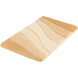 Badematte Kleine Wolke, H:21mm, braun, Kunstfaser, Badematten, "Ocean, Badvorleger, Badezimmer Teppich", Badteppich, Wellen Design, mit Farbverlauf,
