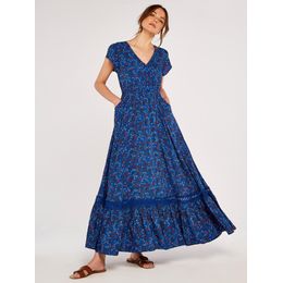 Apricot Damen Maxikleid "Maxikleid", gr&uuml;n, Gr. 36, gebl&uuml;mt, Obermaterial: 100% Viskose CV., Kleider, mit bestickter Bord&uuml;re