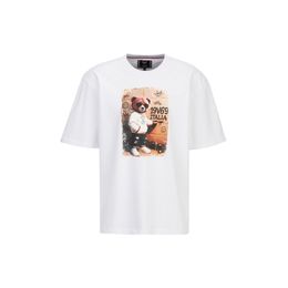 19V69 Italia T-Shirt 'Tamaro' Herren Gr&ouml;&szlig;e XXL creme / cappuccino / schwarz / wei&szlig;