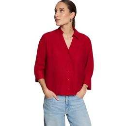 Zero Damen Hemdbluse "Damen mit Tunnelzug", rot, Gr. 44, Obermaterial: 88% Viskose, 12% Polyamid, Blusen