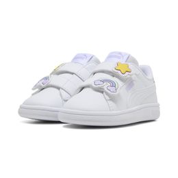Puma M&auml;dchen Sneaker "Smash 3.0 Badges Sneakers M&auml;dchen", Gr. 24, wei&szlig;, Obermaterial: Synthetik, Textil. Futter: Textil. Innensohle: Textil.