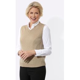 CLASSIC Damen Pullunder "Pullunder", beige, Gr. 44, meliert, 87% Polyacryl, 8% Polyester, 5% metallisierte Fasern, Pullover