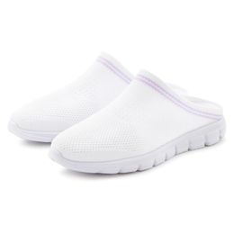 Lascana M&auml;dchen Sabot "Slip-On-Sneaker", Gr. 39, wei&szlig;, Obermaterial: 100% Polyester. Decksohle: 100% Polyester. Futter: 100% Polyester. Laufsohle:
