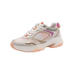 Tamaris Sneaker Damen Gr&ouml;&szlig;e 41 ecru / gold / dunkellila / pfirsich Sommerschuhe