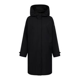 Derbe Damen Regenmantel "Deutby"jet schwarz, jet schwarz, Gr. 40, Obermaterial: 100% Polyester, M&auml;ntel, Parka, wasserdicht, mit Kapuze, funktional