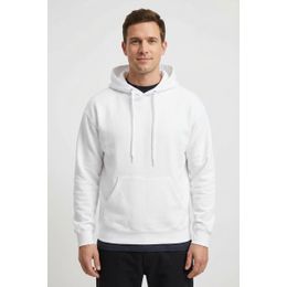 Herren Kapuzensweatshirt, wei&szlig;, Gr. L, Fruit of the Loom, unifarben, angeraute Sweatware, Obermaterial: 80% Baumwolle, 20% Polyester, Sweatshirts,
