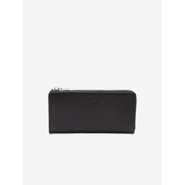 Lacoste Portemonnaie 'Lacoste Compagnon cuir piqu&eacute; Chantaco' Damen Gr&ouml;&szlig;e One Size schwarz
