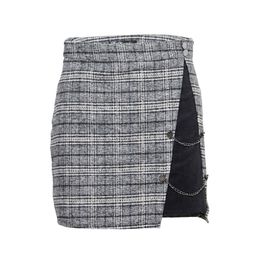 Koroshi Rock Damen Gr&ouml;&szlig;e 34 graumeliert / schwarz / offwhite
