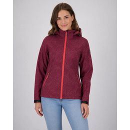 LPO Damen Softshelljacke "SHELBY PEAK II", rot, Gr. 42, Softshell, 96% Polyester. 4% Elasthan, Jacken, leichte Softshelljacke mit All-Over-Print und