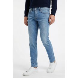 Replay Herren Straight-Jeans "WILLBI", blau, Basic, Gr. 32, Denim/Jeans, Obermaterial: 99% Baumwolle, 1% Elasthan, Jeans, im Regular Fit