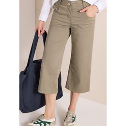 Cecil Damen Stoffhose, beige, Gr. 33, unifarben, Web, 96% Baumwolle, 4% Elasthan, Hosen, aus Baumwolle mit Stretchanteil