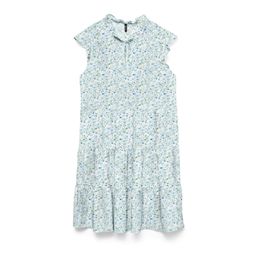 Vero Moda Petite Sommerkleid 'VMALBA' Damen Gr&ouml;&szlig;e 34 hellblau / grasgr&uuml;n / wei&szlig;