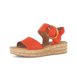 Gabor Damen Plateausandaletten "Plateau Sandale", Gr. 40, orange, Schuhe