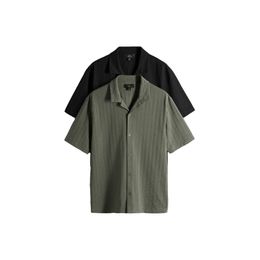 The Set Strickjacke Herren Gr&ouml;&szlig;e XXXL oliv / schwarz