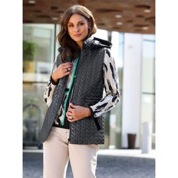 Inspirationen Damen Steppweste, schwarz, Gr. 40, unifarben, 100% Polyester, Westen