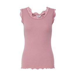 oxmo Damen Shirttop "Shirttop OXNSuna Lace", rosa, Gr. XS, Obermaterial: 47% Baumwolle CO. 47% Modal CMD. 6% Elasthan EL., Tops