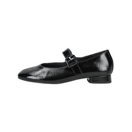 Gabor Damen Riemchenballerina "Gabor Ballerinas Leder", Gr. 39schwarz lack, Leder, Schuhe